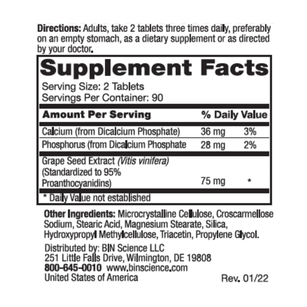 high potency grape seed extract