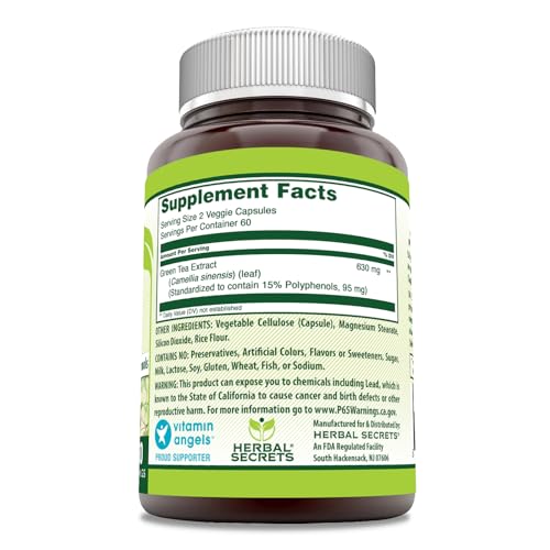 high potency green tea extract 630 mg