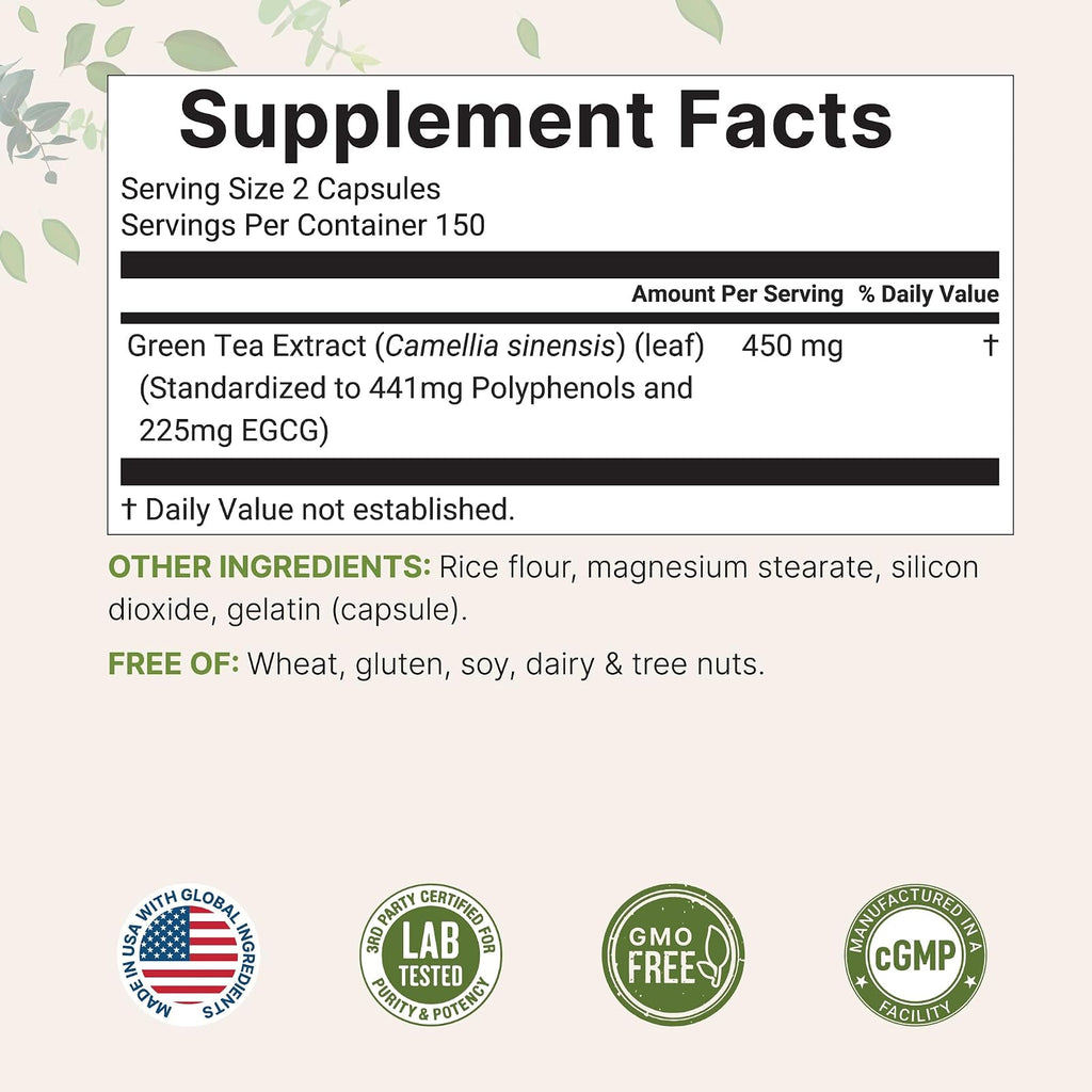 high potency green tea extract capsules