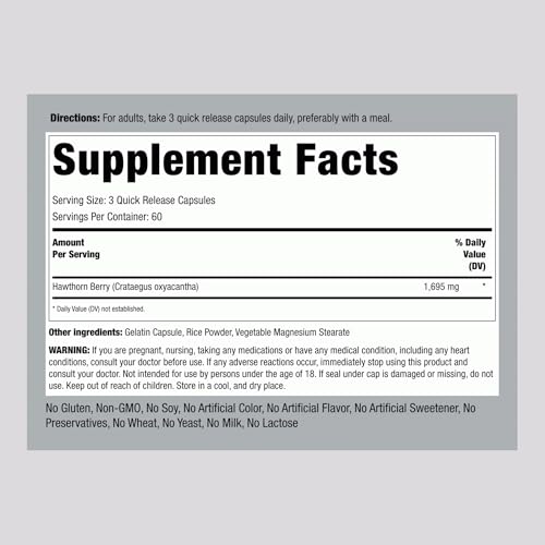 High potency hawthorn berry formula