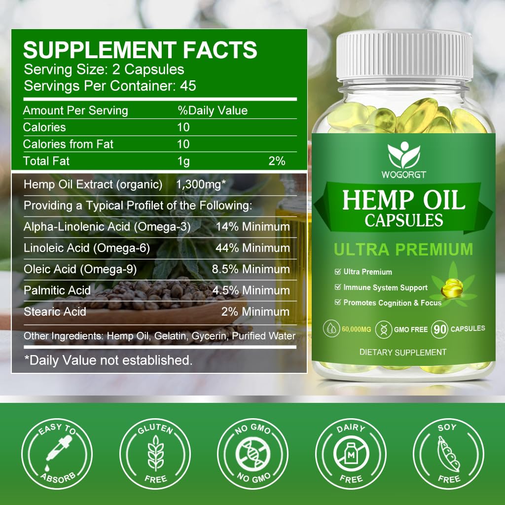 High potency hemp oil supplement