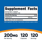 High potency Huperzine A 200 mcg supplement