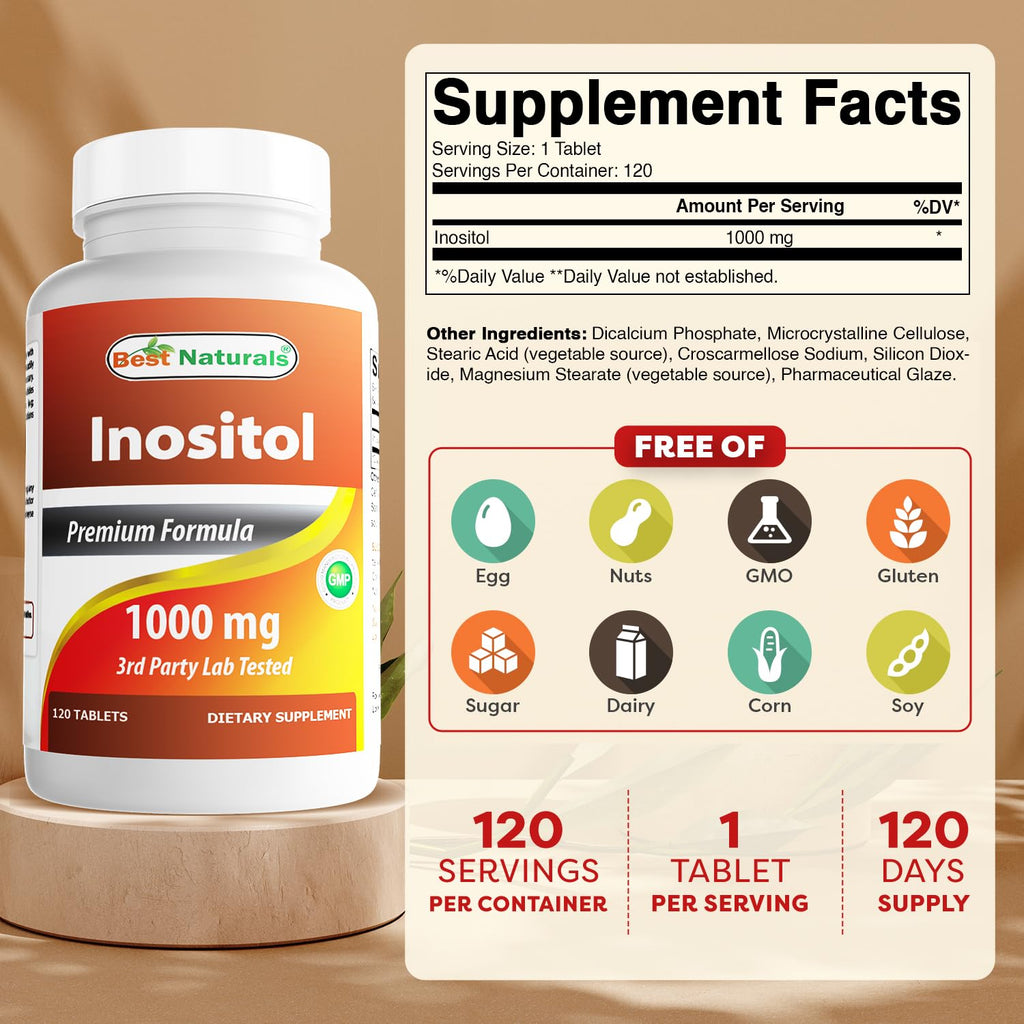 high potency inositol 1000 mg tablets