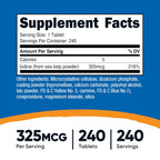 high potency iodine 325 mcg tablets