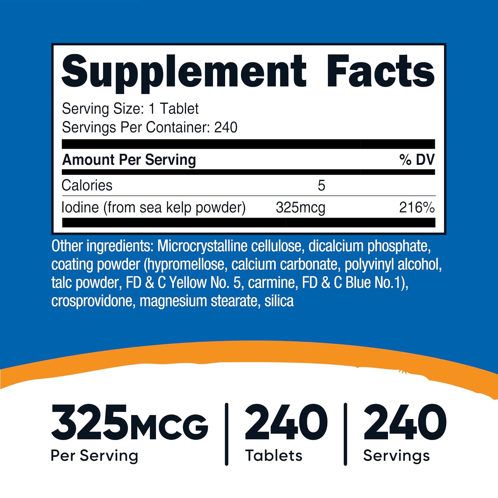 high potency iodine 325 mcg tablets