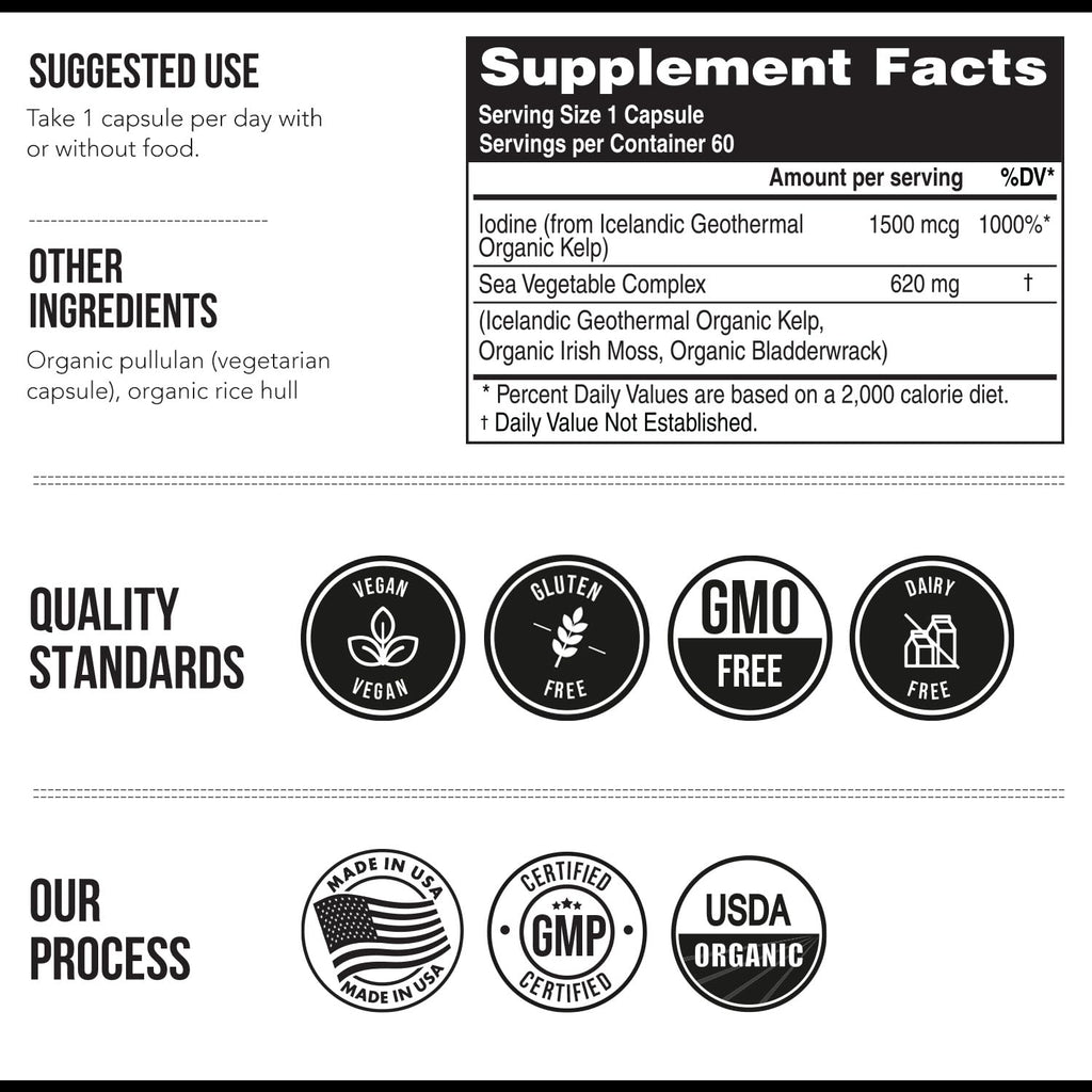 High potency iodine for metabolic function