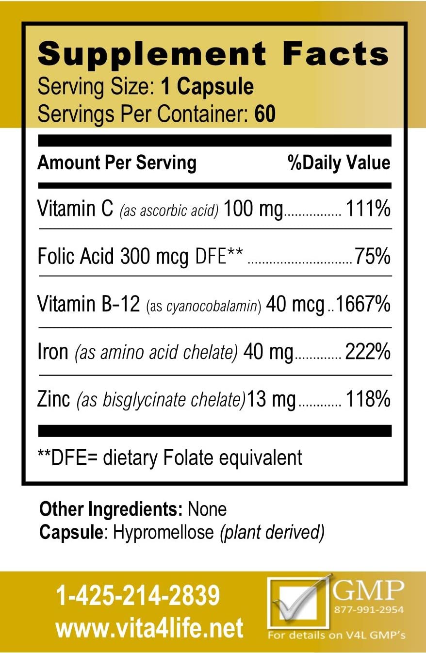 high potency iron bisglycinate capsules