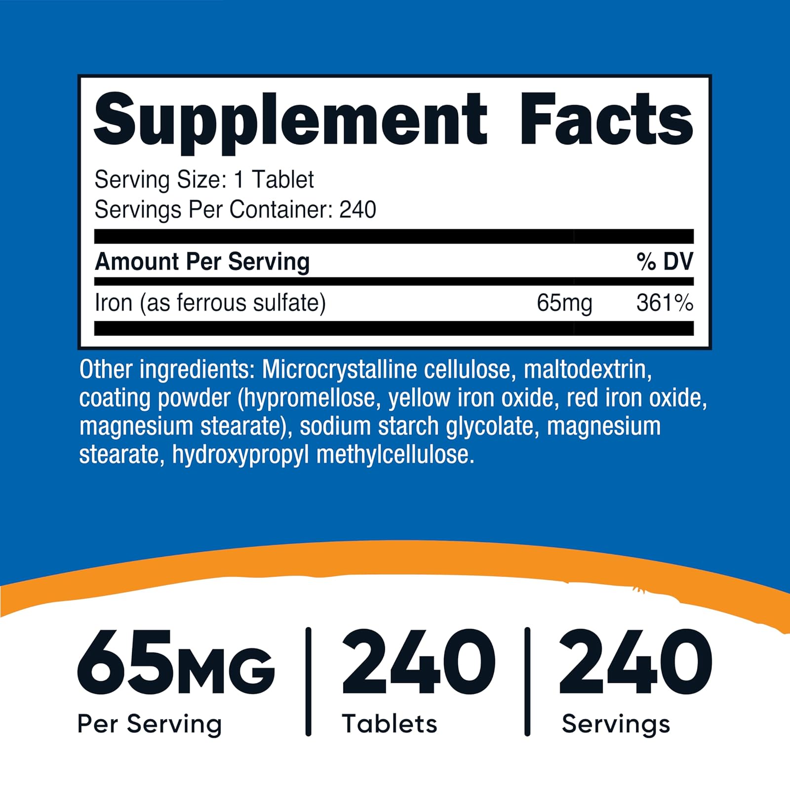 high potency iron bisglycinate tablets