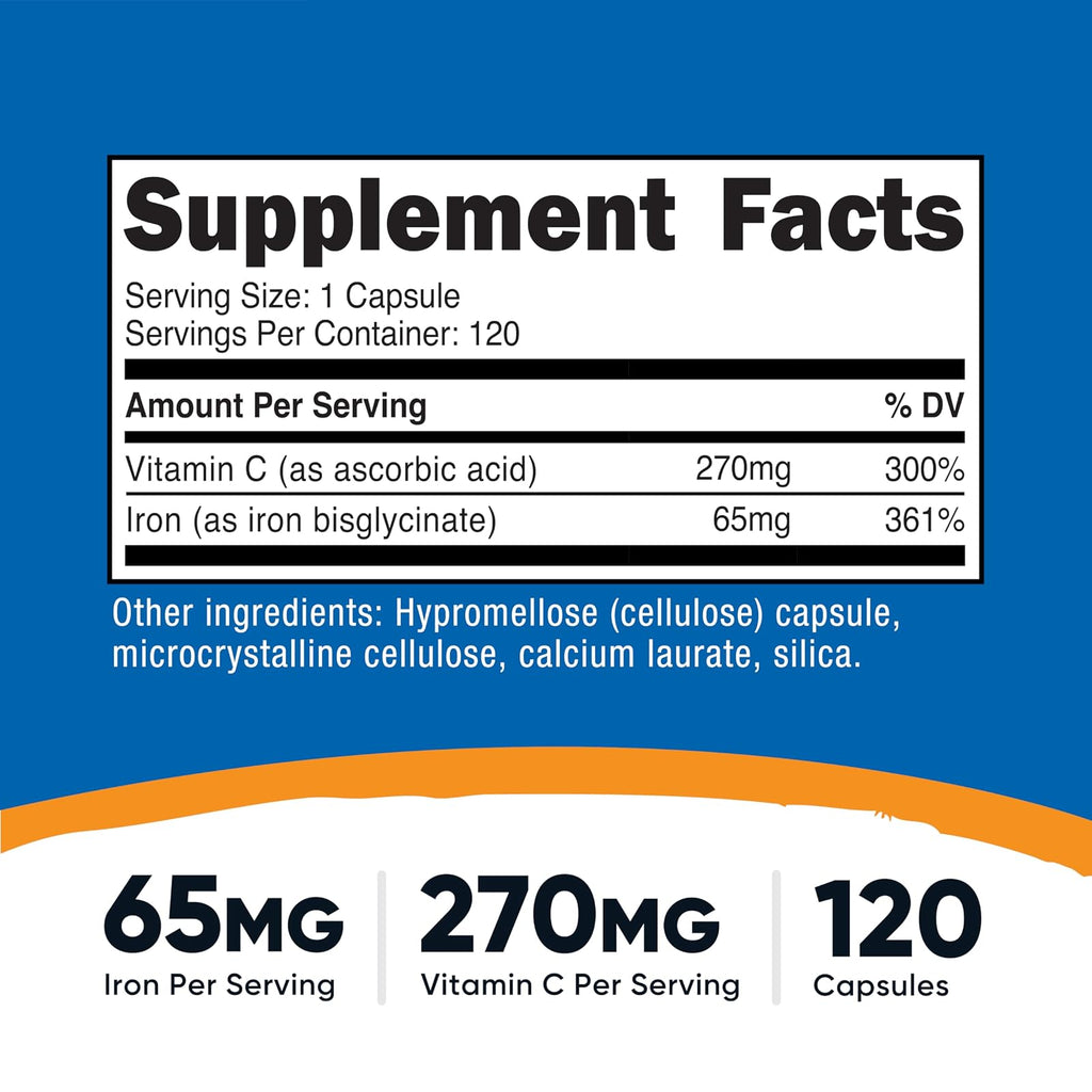 high potency iron capsules for energy