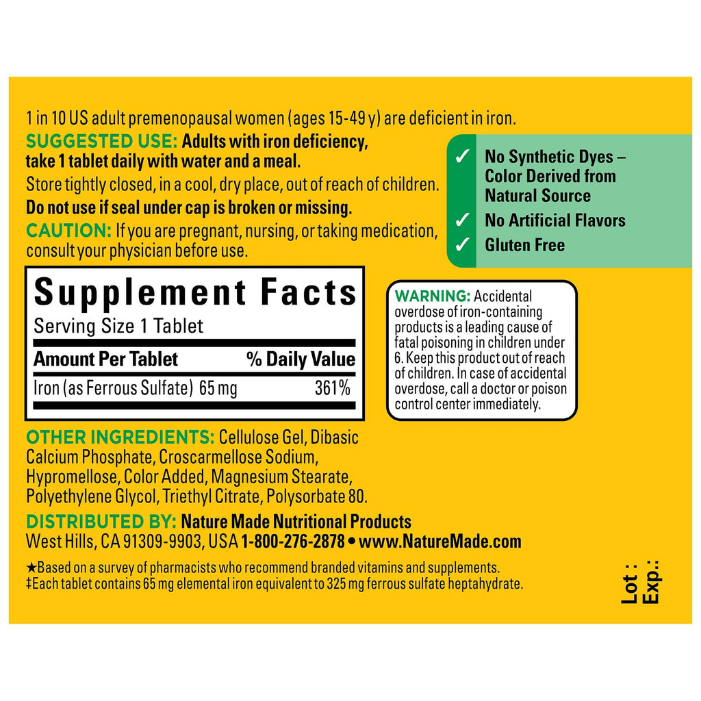 High potency iron dietary supplement