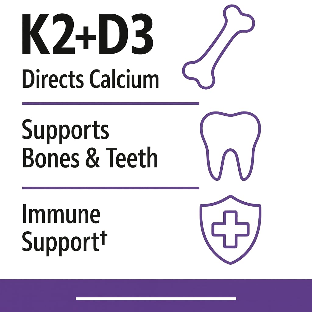 High potency K2 D3 vitamins