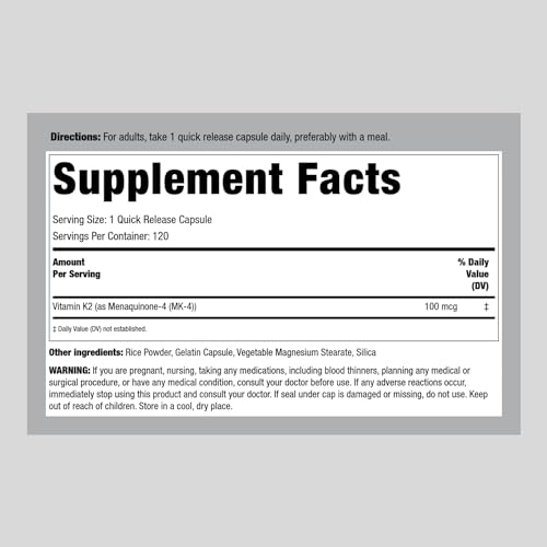 High potency K2 MK4 capsules