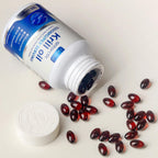 High potency krill oil softgels