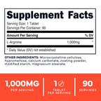 High potency L-Arginine 1000 mg tablets