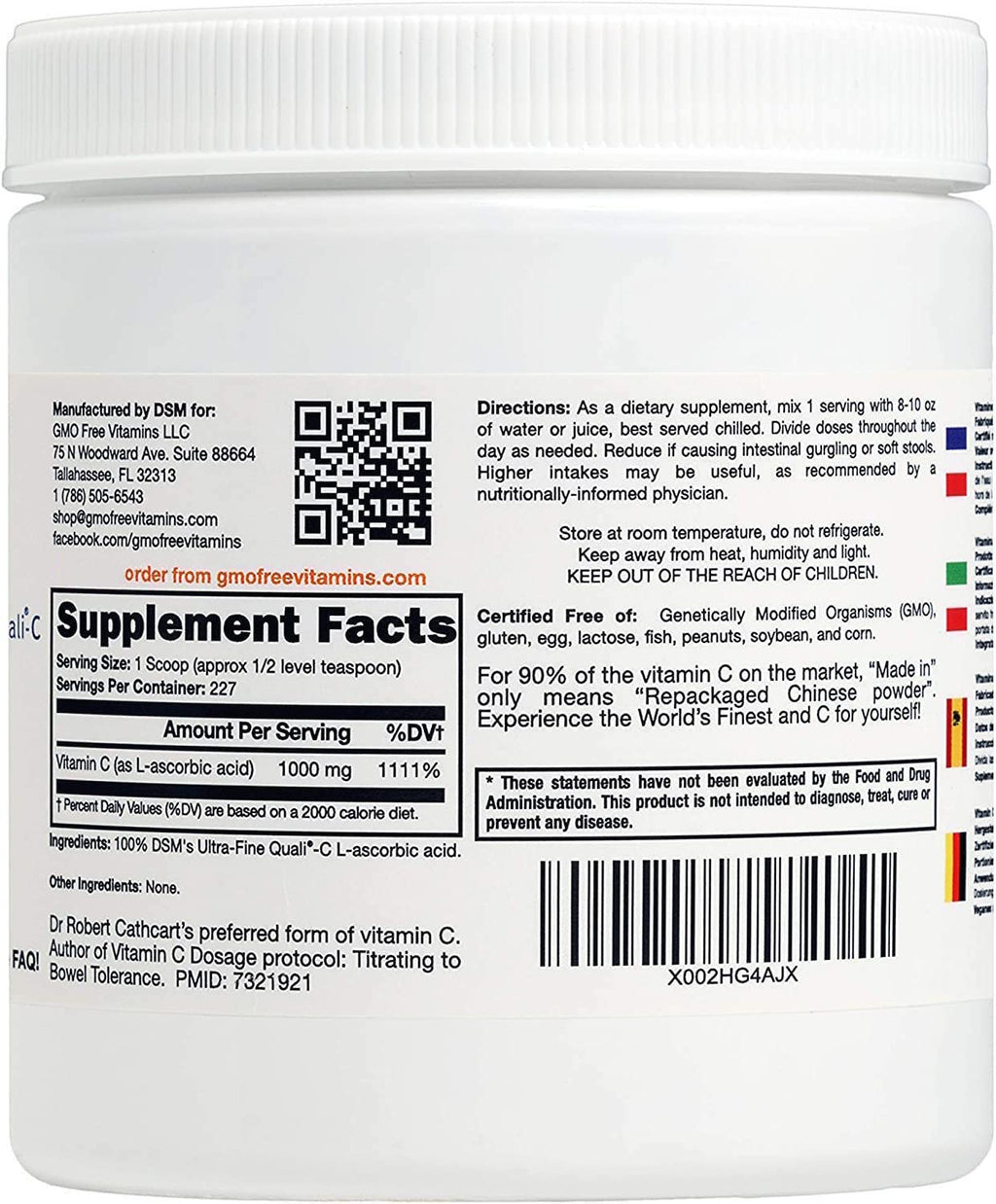 high potency L-ascorbic acid vitamin C