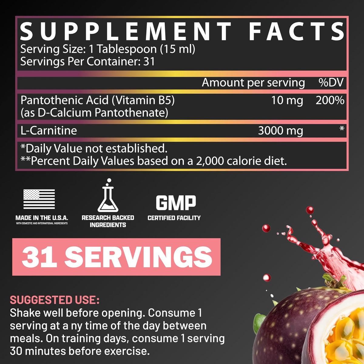 high potency L-Carnitine for energy