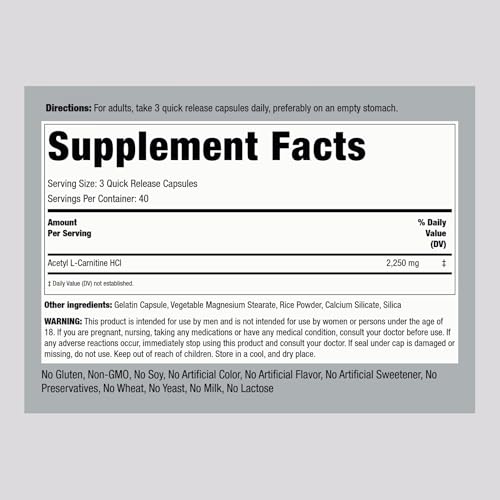 high potency l-carnitine supplement