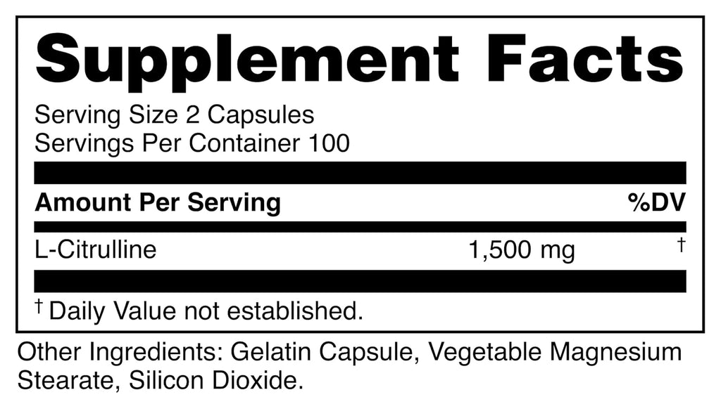 High potency L-Citrulline for workouts