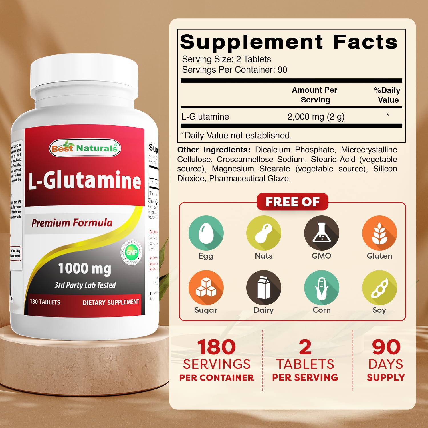 high potency l-glutamine tablets