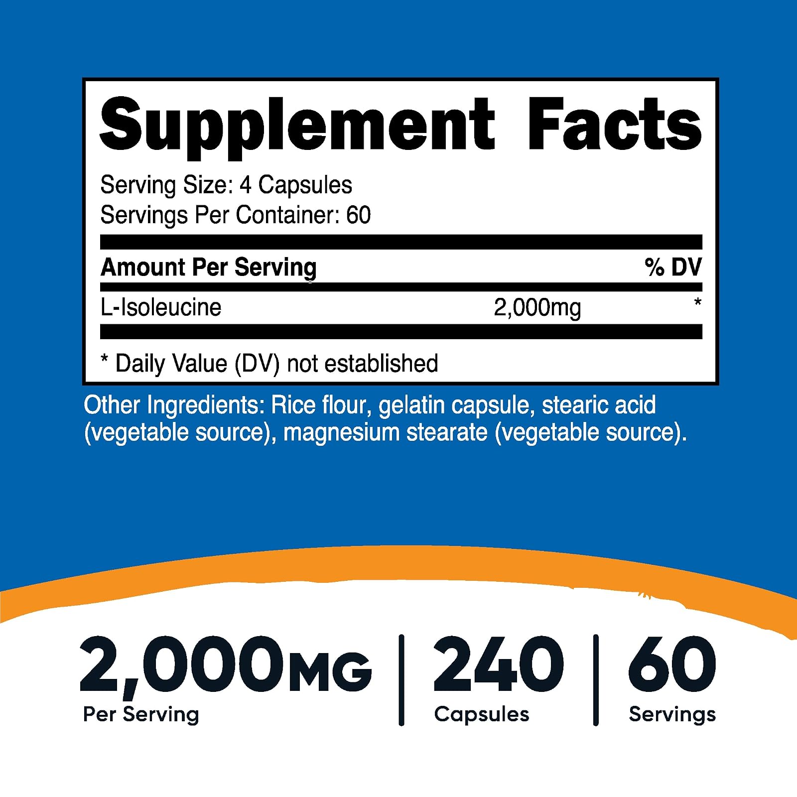 High potency L-Isoleucine capsules