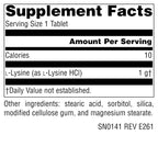 High potency L-Lysine 1000 mg supplement