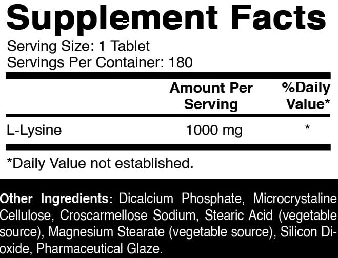 high potency L-Lysine 1000 mg