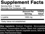 high potency L-Lysine 1000 mg