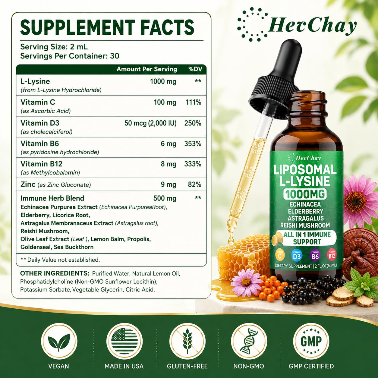 high potency l-lysine 1000 mg