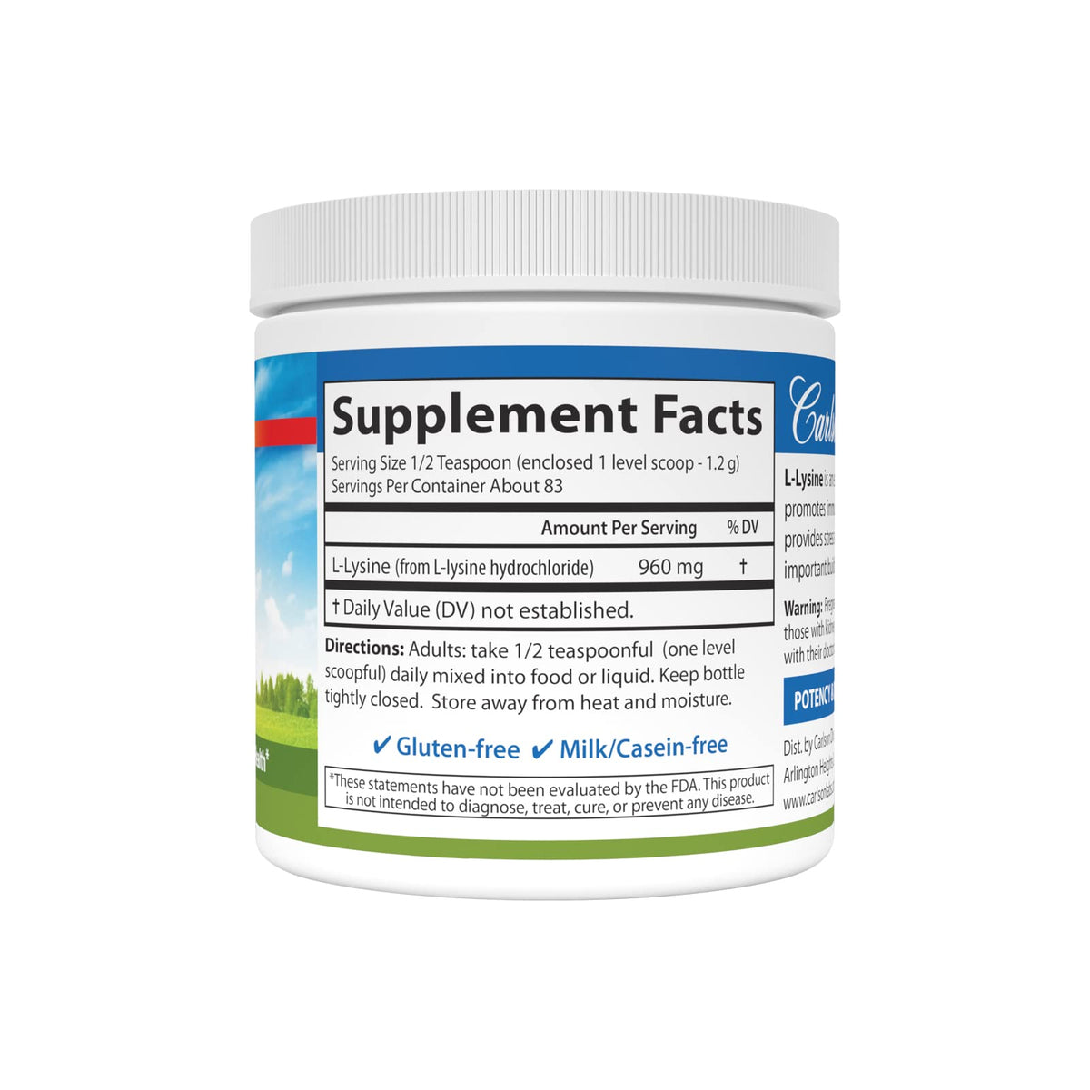 High potency L-Lysine 960 mg supplement