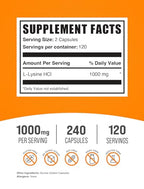 high potency l-lysine hcl supplement
