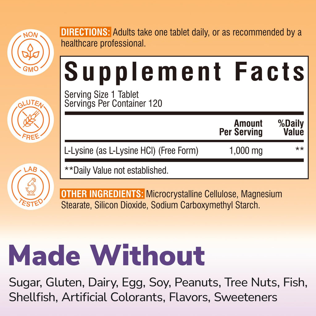high potency l-lysine supplement