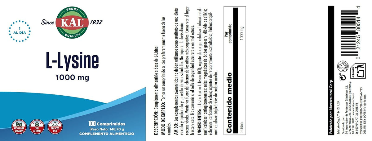 High potency L-Lysine supplement