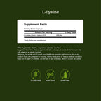high potency l-lysine supplement