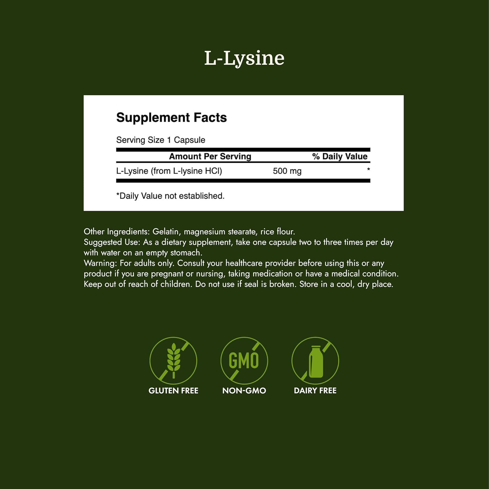 high potency l-lysine supplement