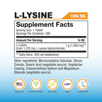 high potency l-lysine tablets 1000 mg