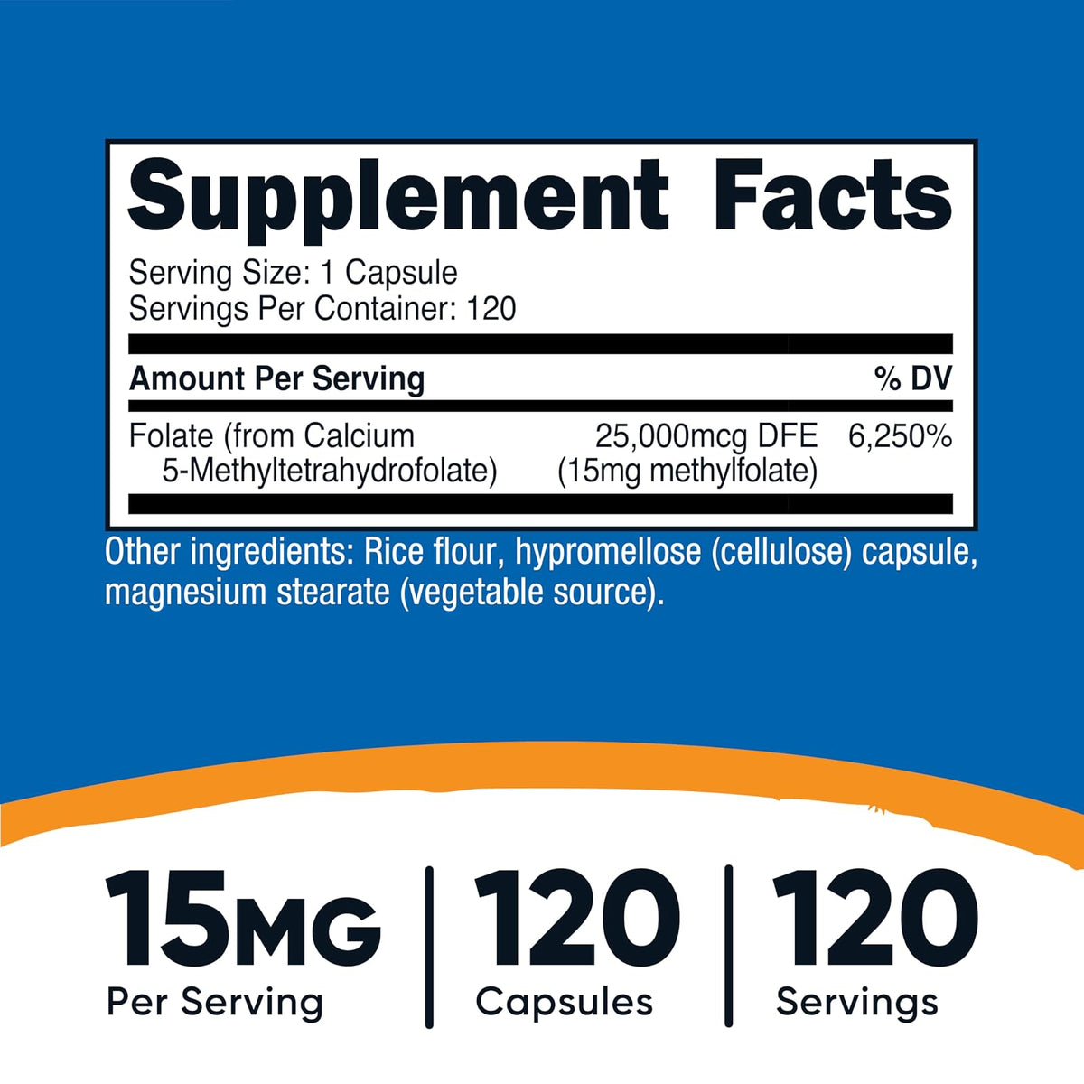 high potency L-Methylfolate supplement