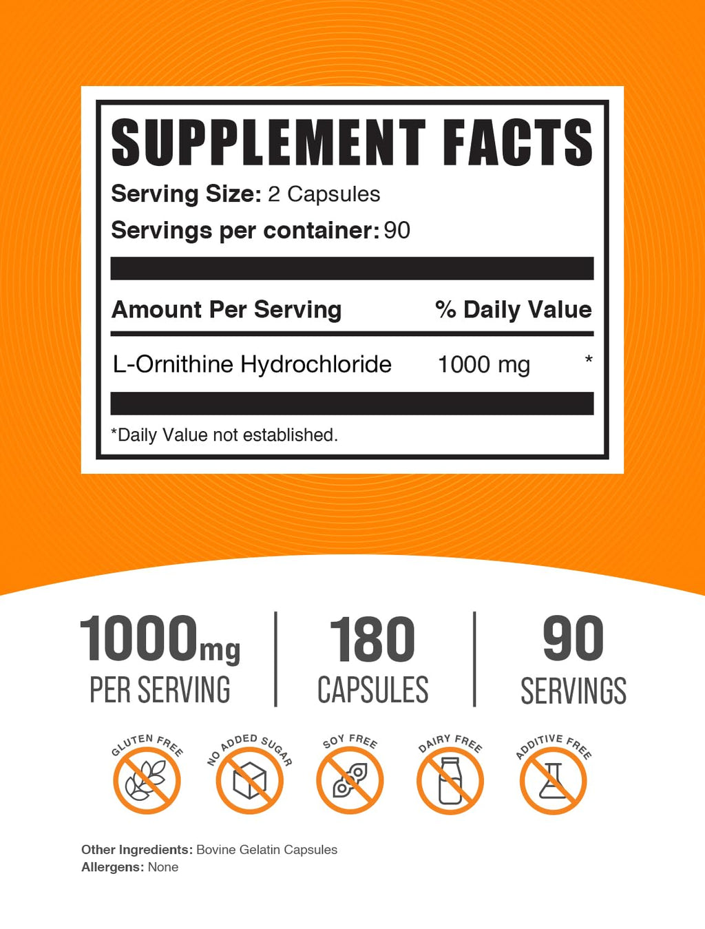 High potency L-Ornithine supplement