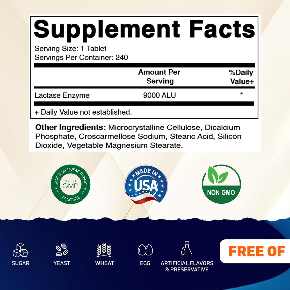 high potency lactase enzyme tablets