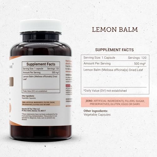 High potency lemon balm supplement