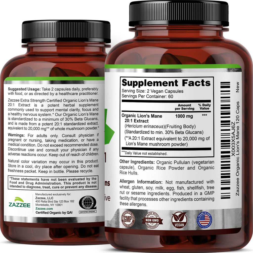 high potency lion's mane extract capsules