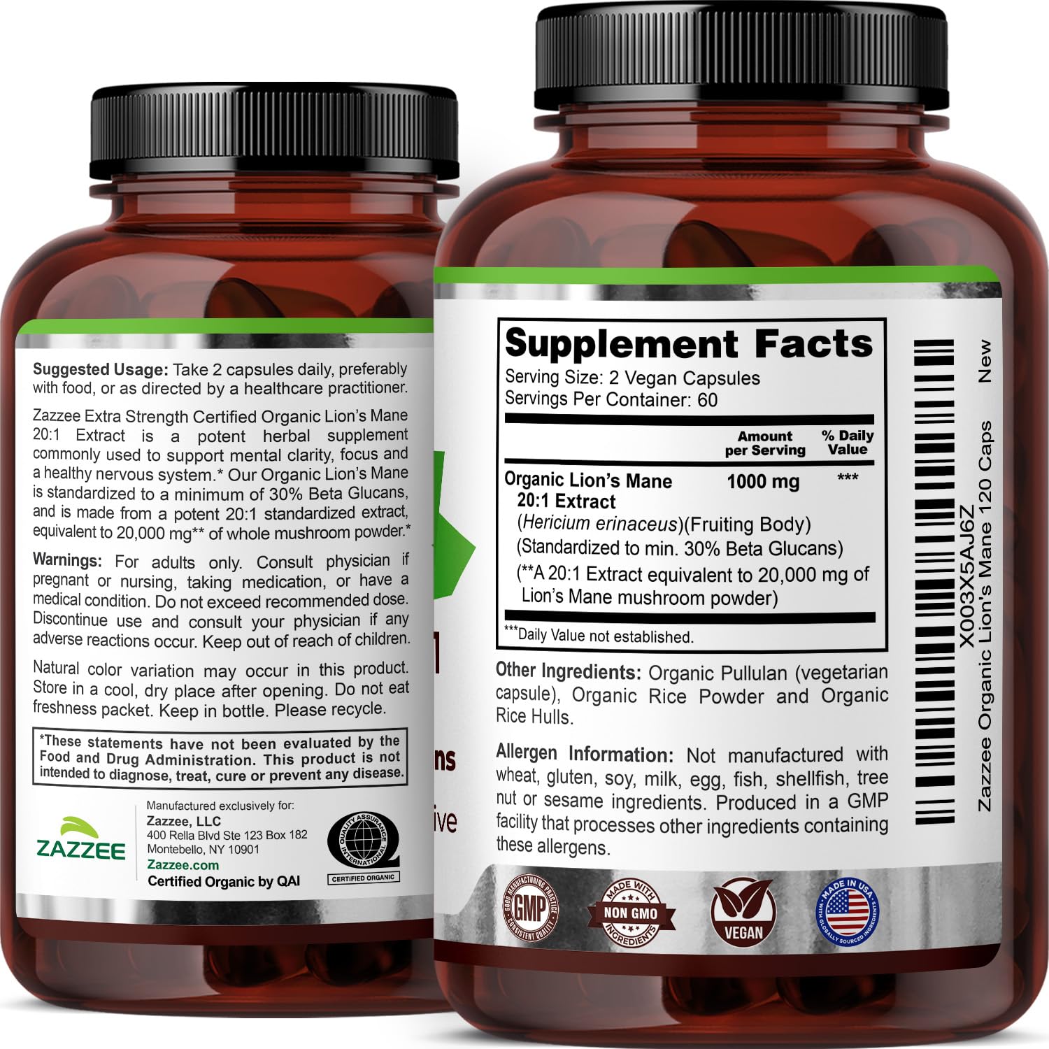 high potency lion's mane extract capsules