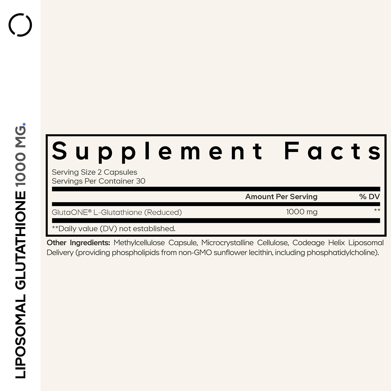 high potency liposomal glutathione supplement