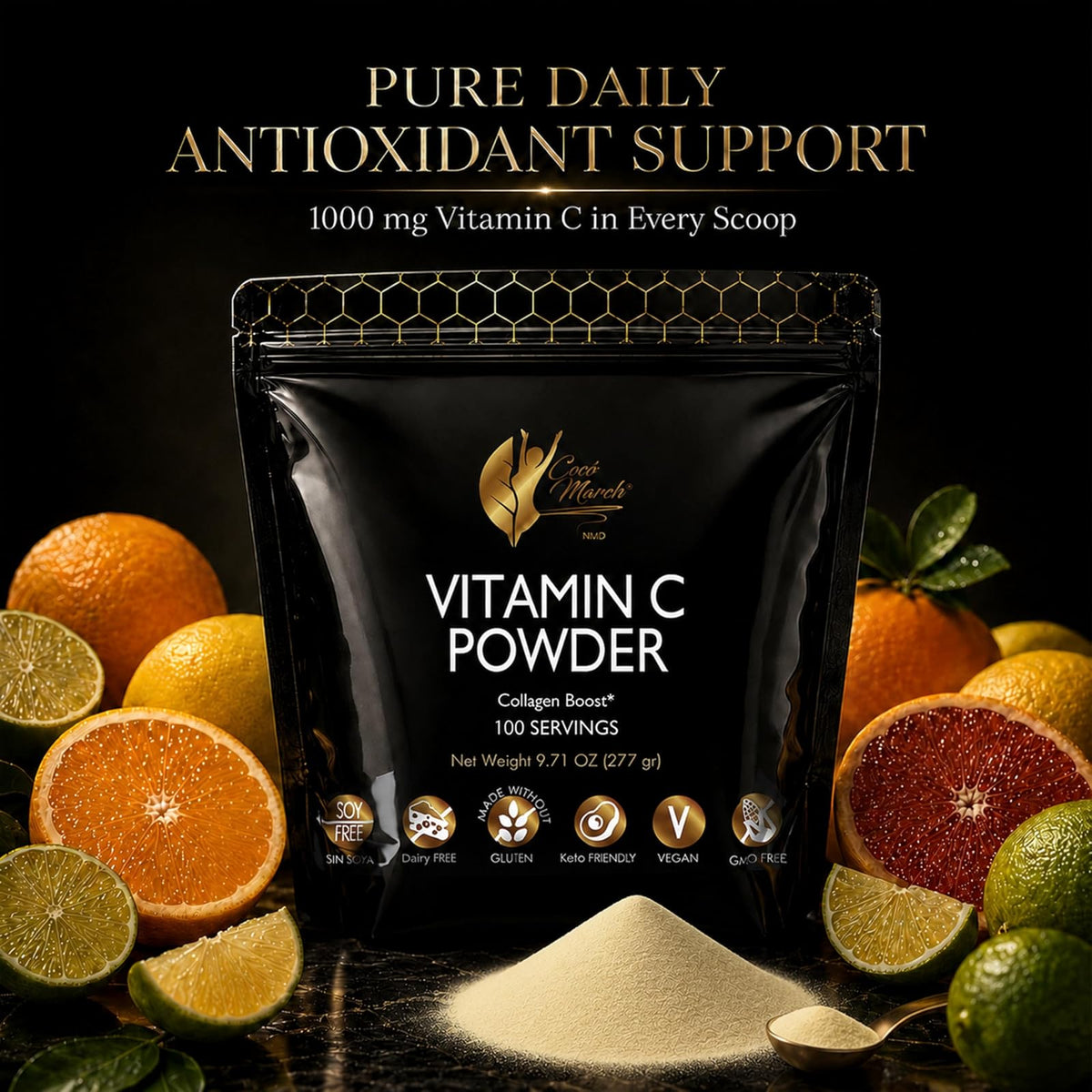 High potency liposomal vitamin C formula