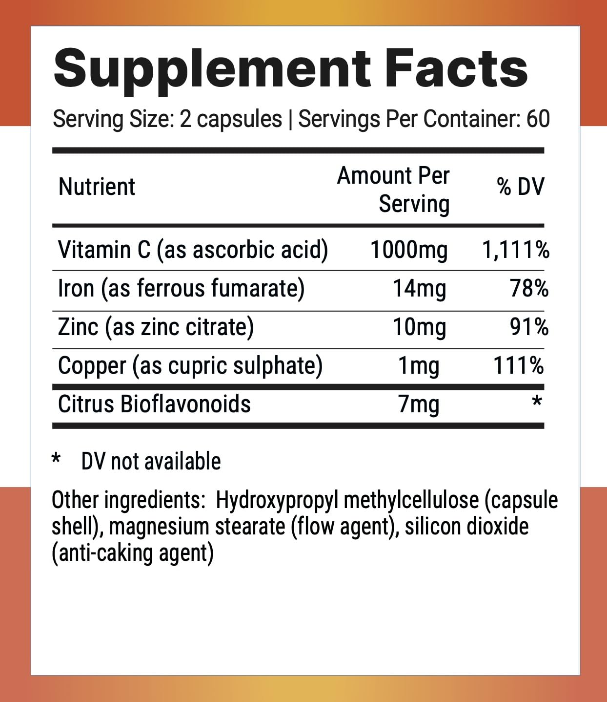 high potency liposomal vitamin C supplement