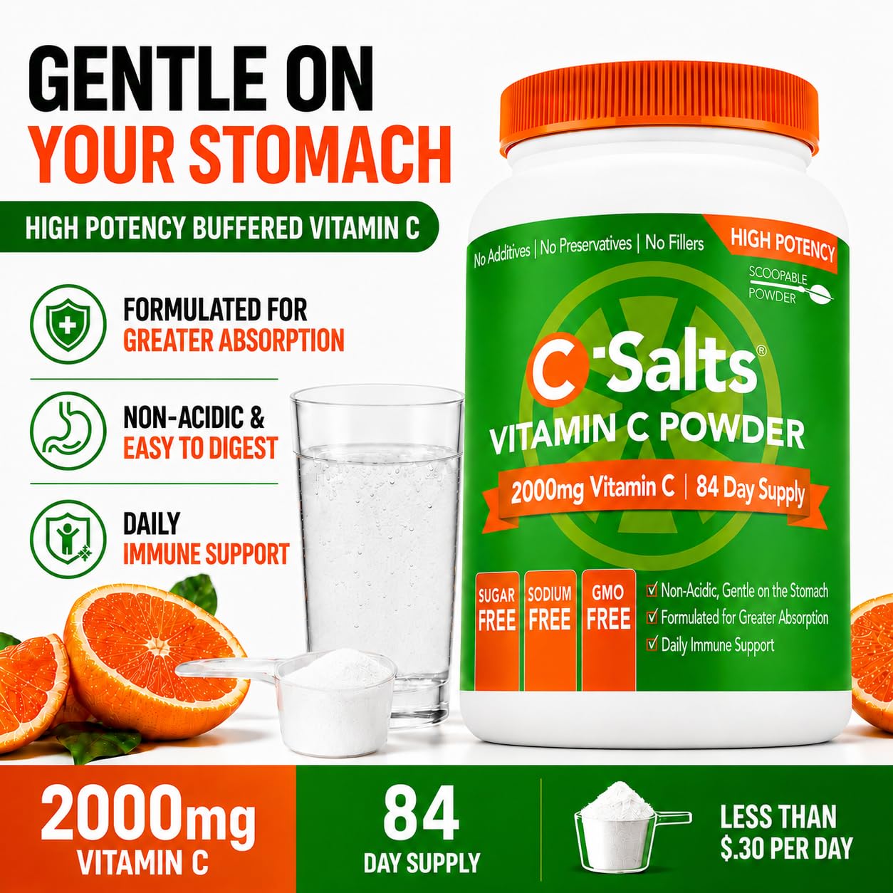 High potency liposomal vitamin C