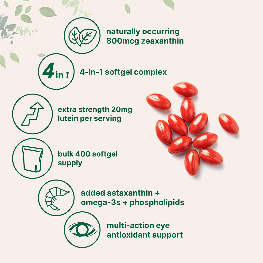 High potency Lutein & Zeaxanthin capsules