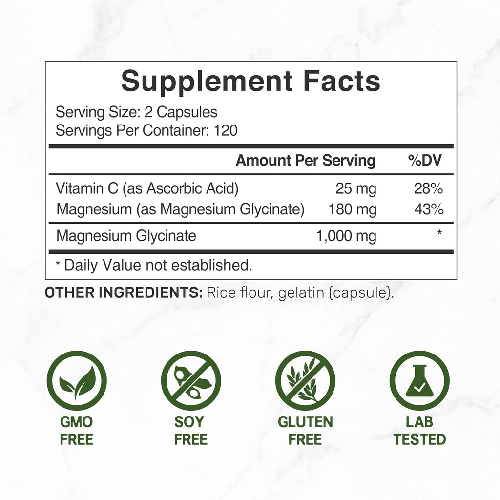 high potency magnesium bisglycinate capsules