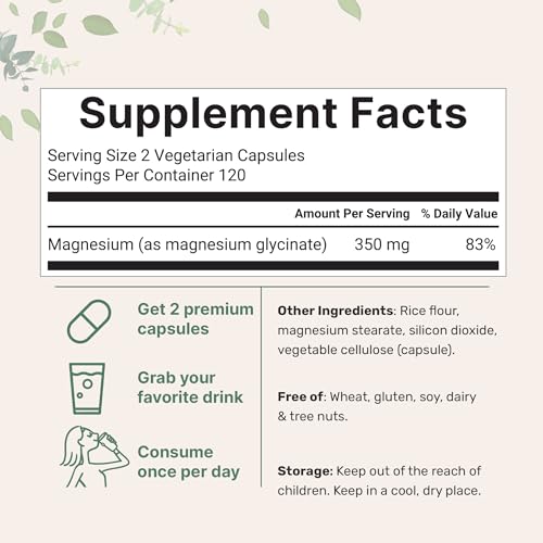 High potency magnesium bisglycinate capsules