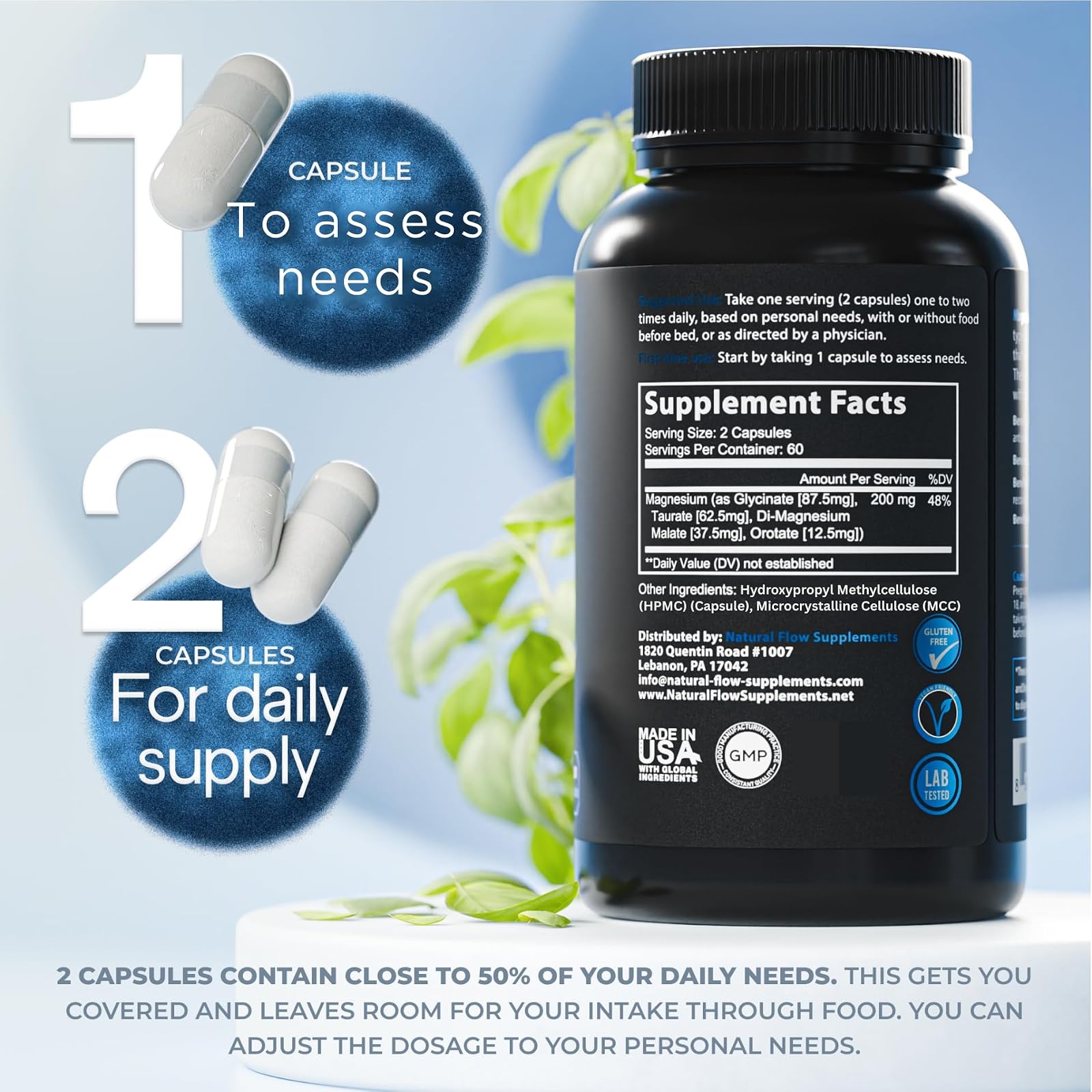 High potency magnesium bisglycinate formula