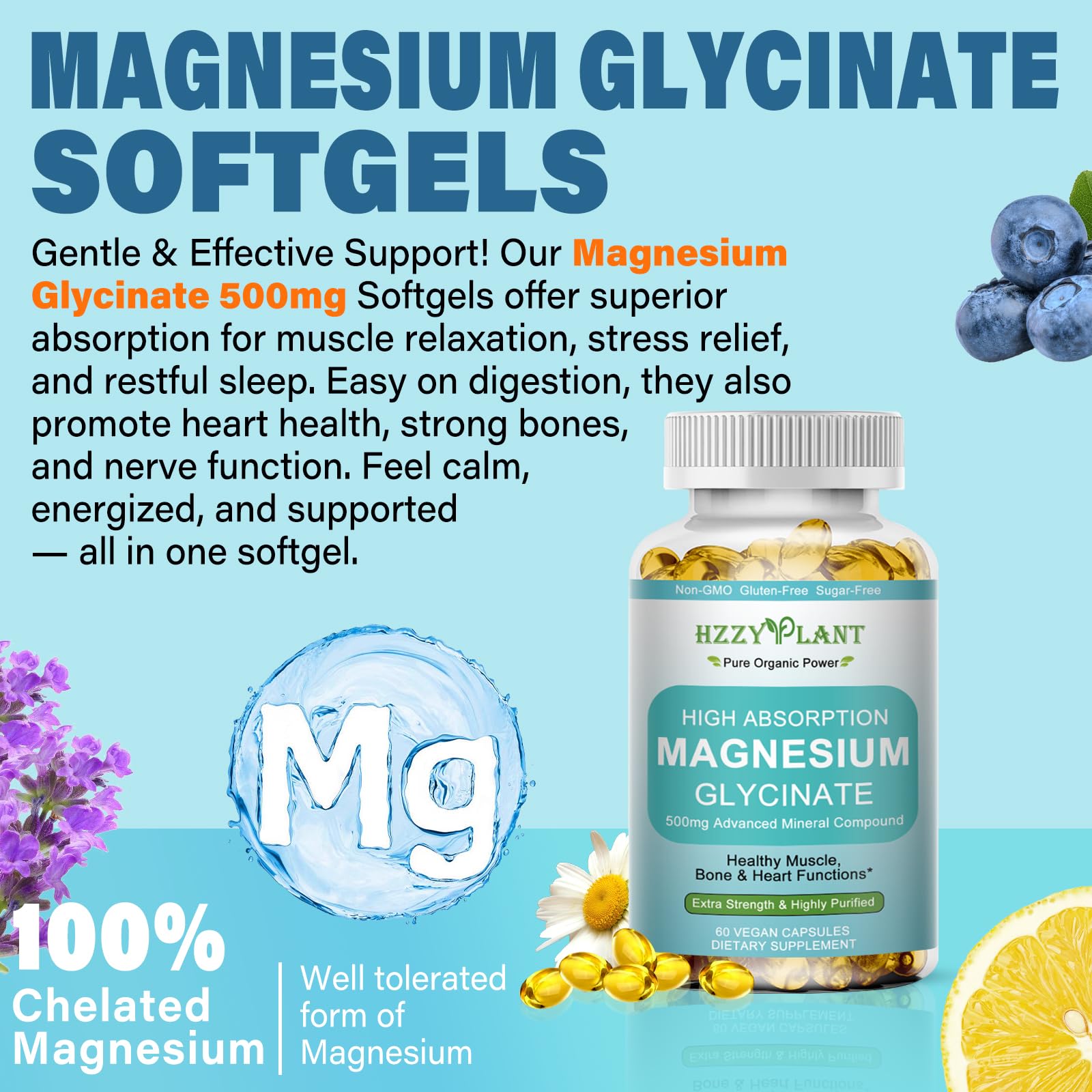 high potency magnesium bisglycinate softgels